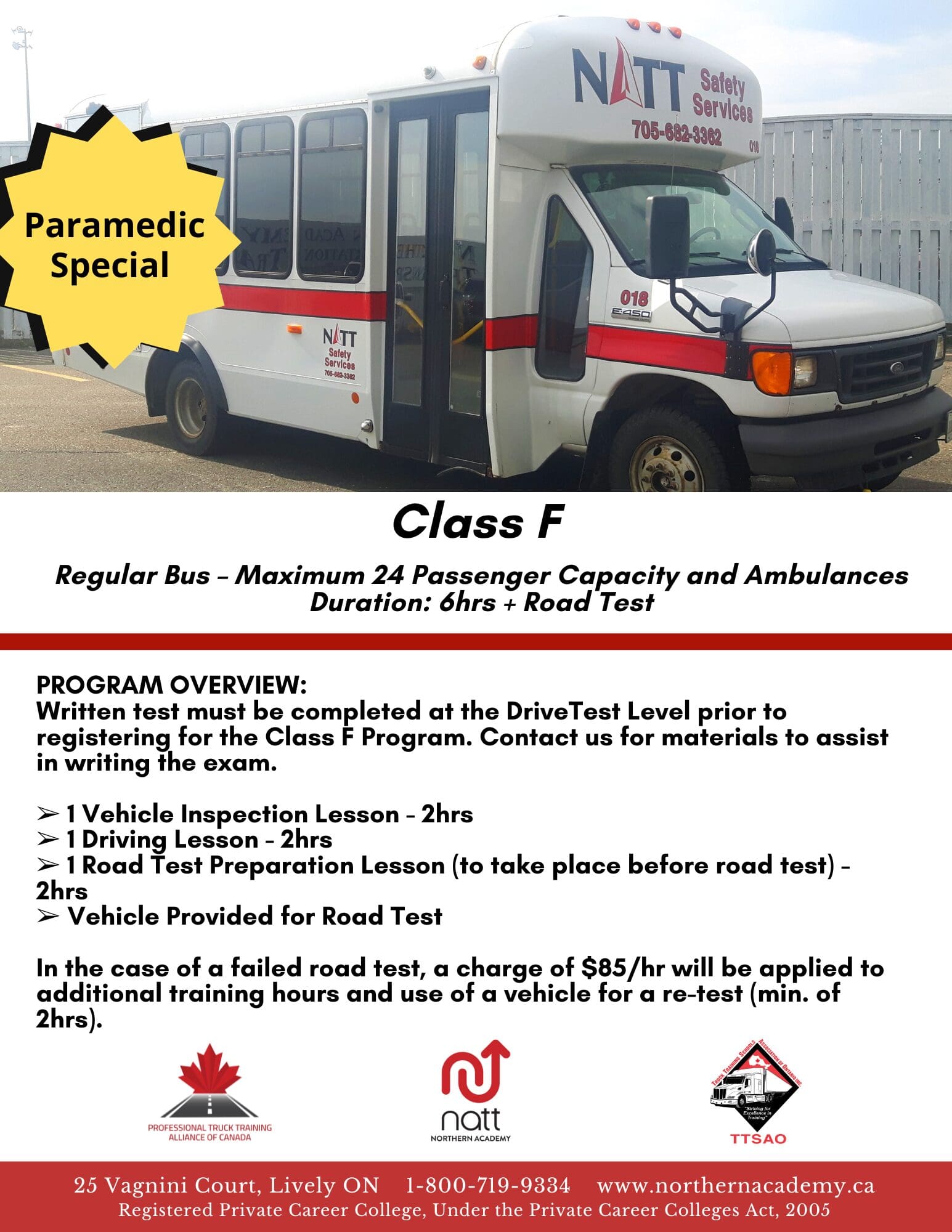 Class F Student Requirements - NATT Northern Academy of Transportation ...